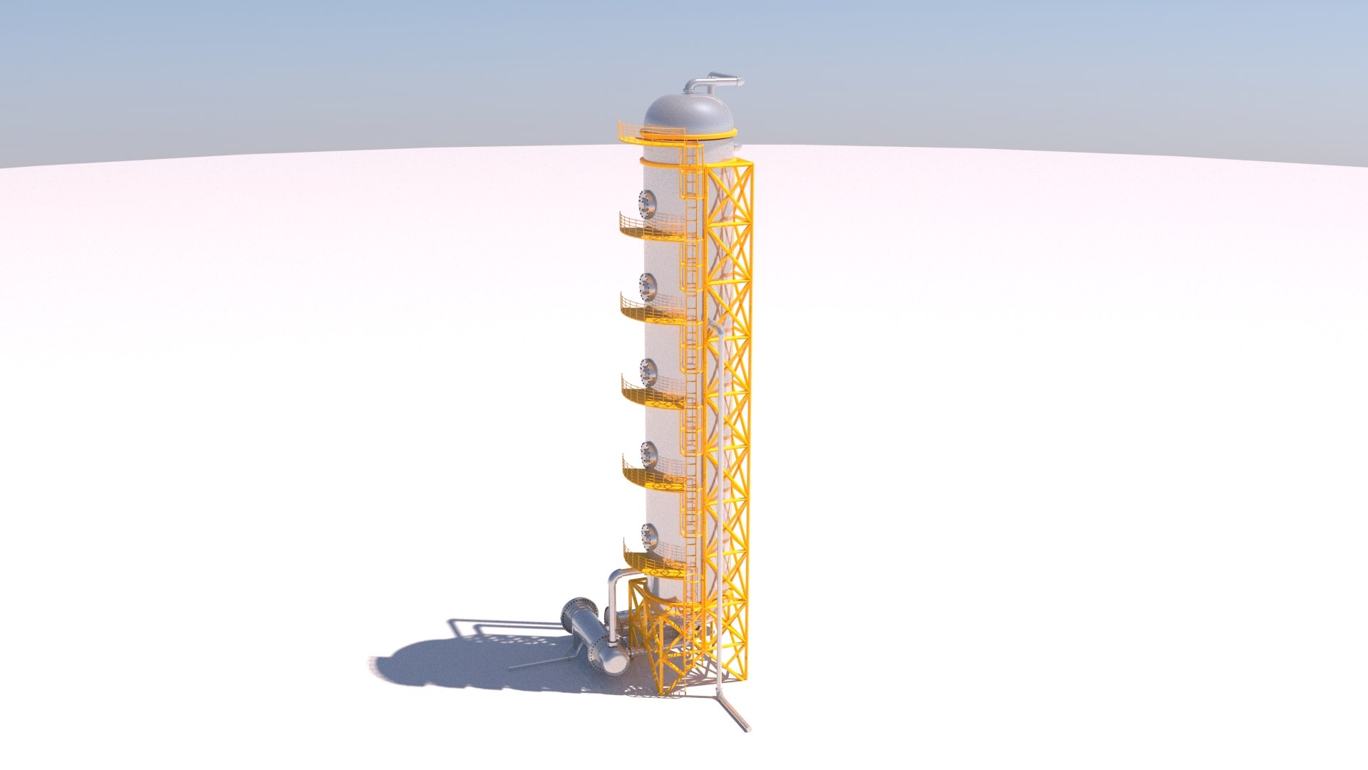 Refinery Distillation Column 3D - TurboSquid 2018253