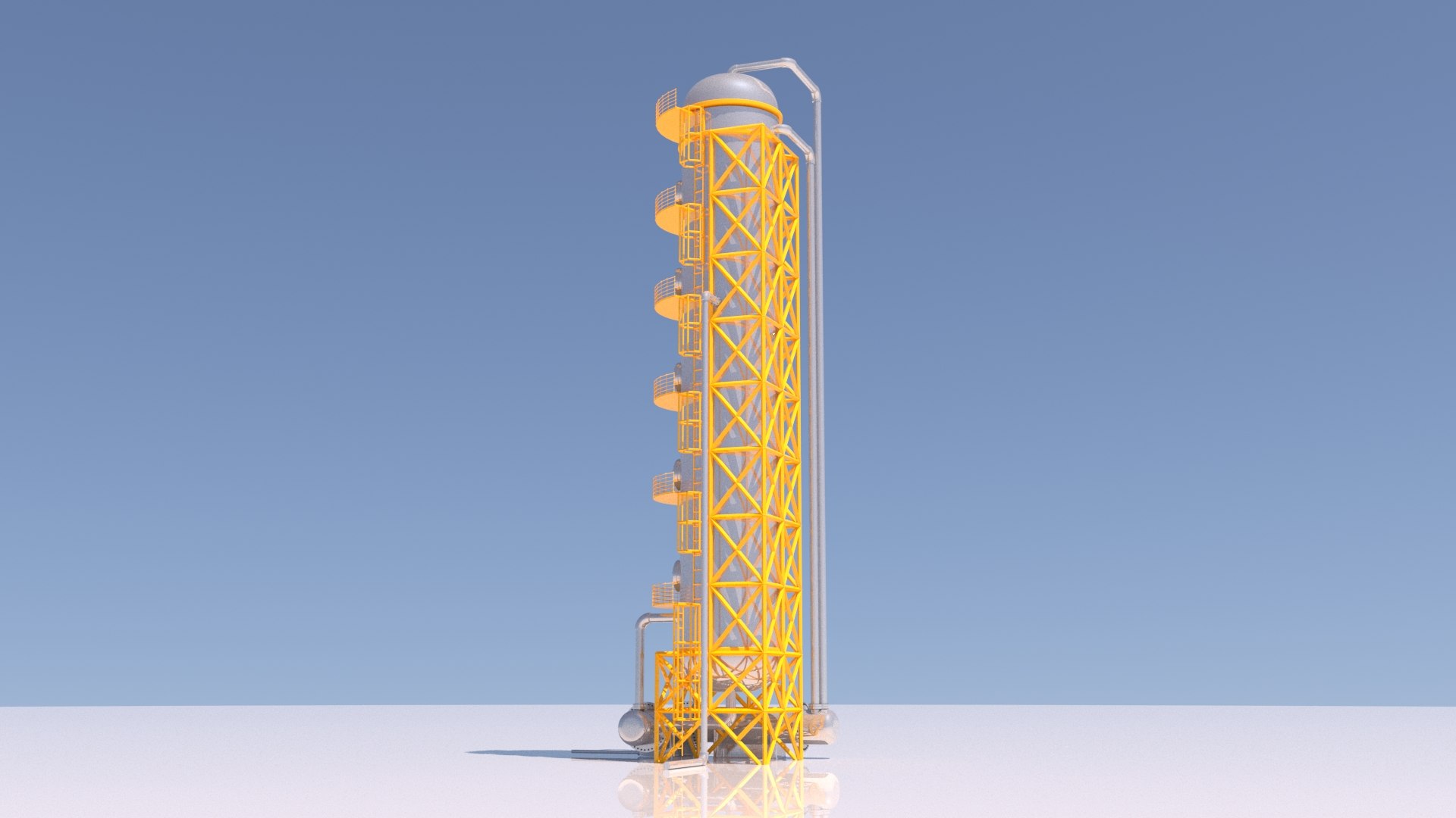 Refinery Distillation Column 3D - TurboSquid 2018253