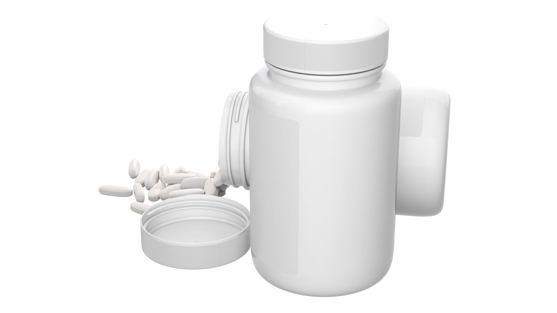 Medicine Bottle with Pills 3D model - TurboSquid 2151580