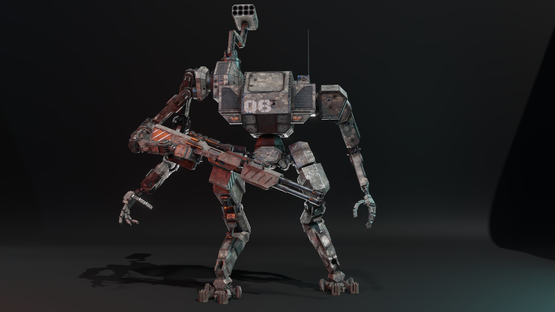 3D Model Military Mech - TurboSquid 2001146