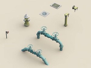 3d water tower model