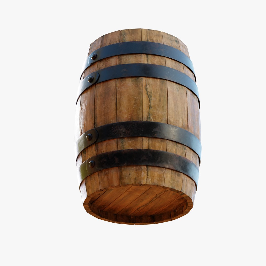 3D Model Realistic Wooden Barrel - TurboSquid 1244969