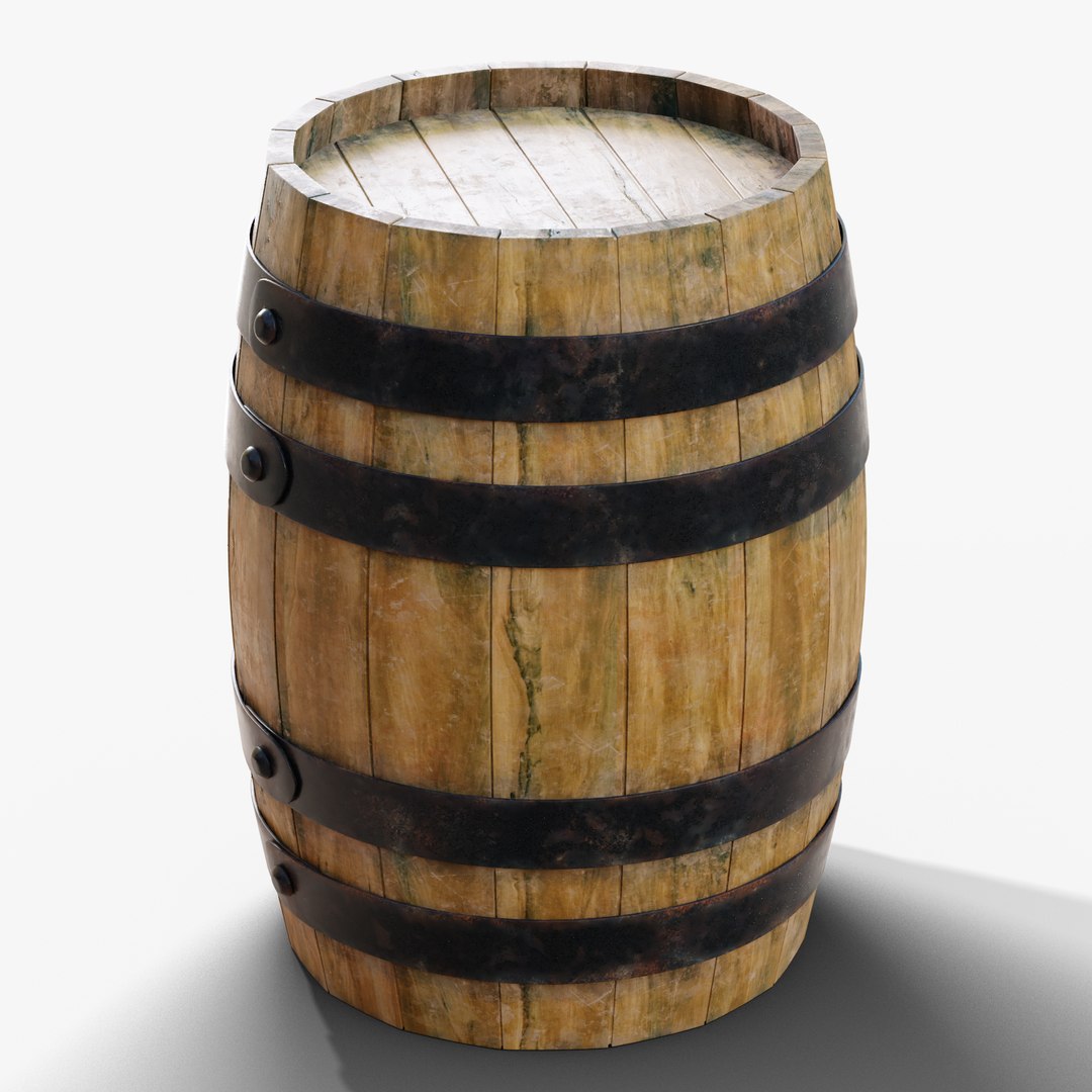 3D Model Realistic Wooden Barrel - TurboSquid 1244969
