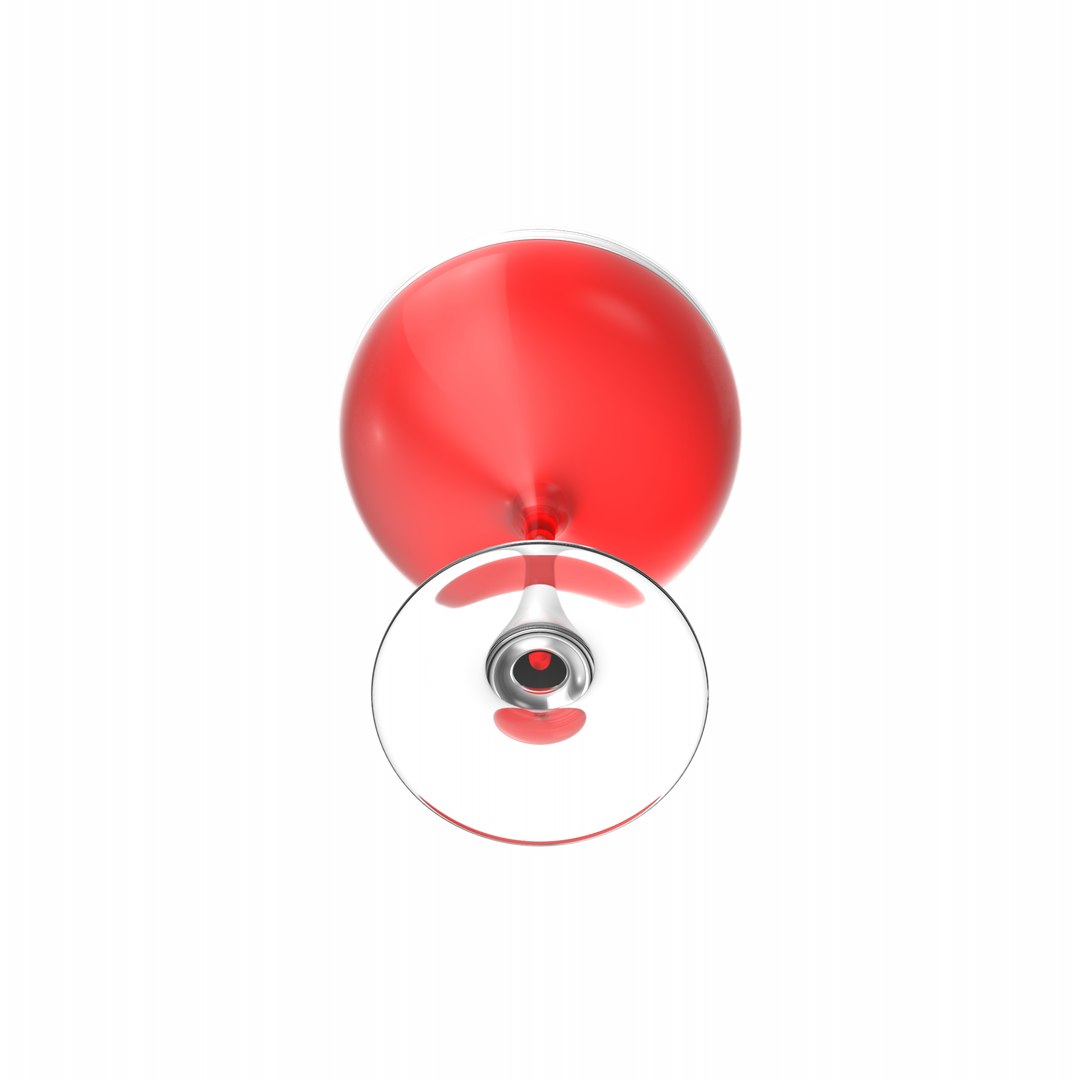 3D Red Cocktail Glass Model - TurboSquid 1989109