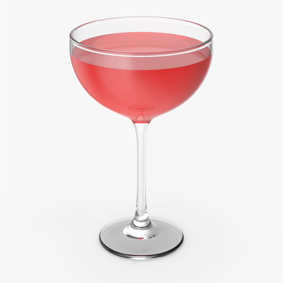 3D Red Cocktail Glass model - TurboSquid 1989109