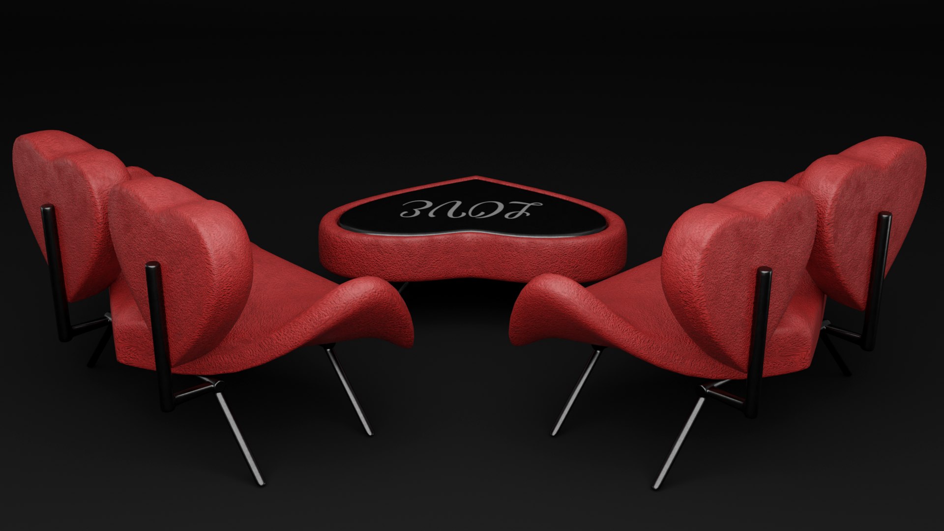 HEART SHAPE MODERN SOFA LOW-POLY PBR 3D MODEL model - TurboSquid 2177383