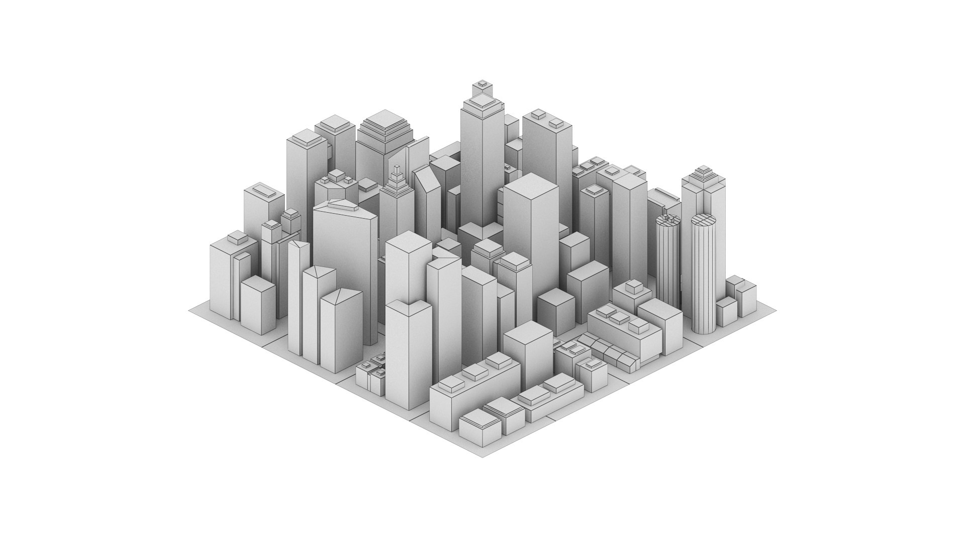 City Abstract 3D Model - TurboSquid 1556696