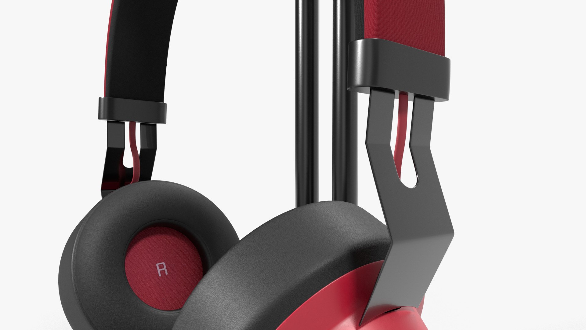 3D Bluetooth Wireless Headphones Red Model - TurboSquid 1585553