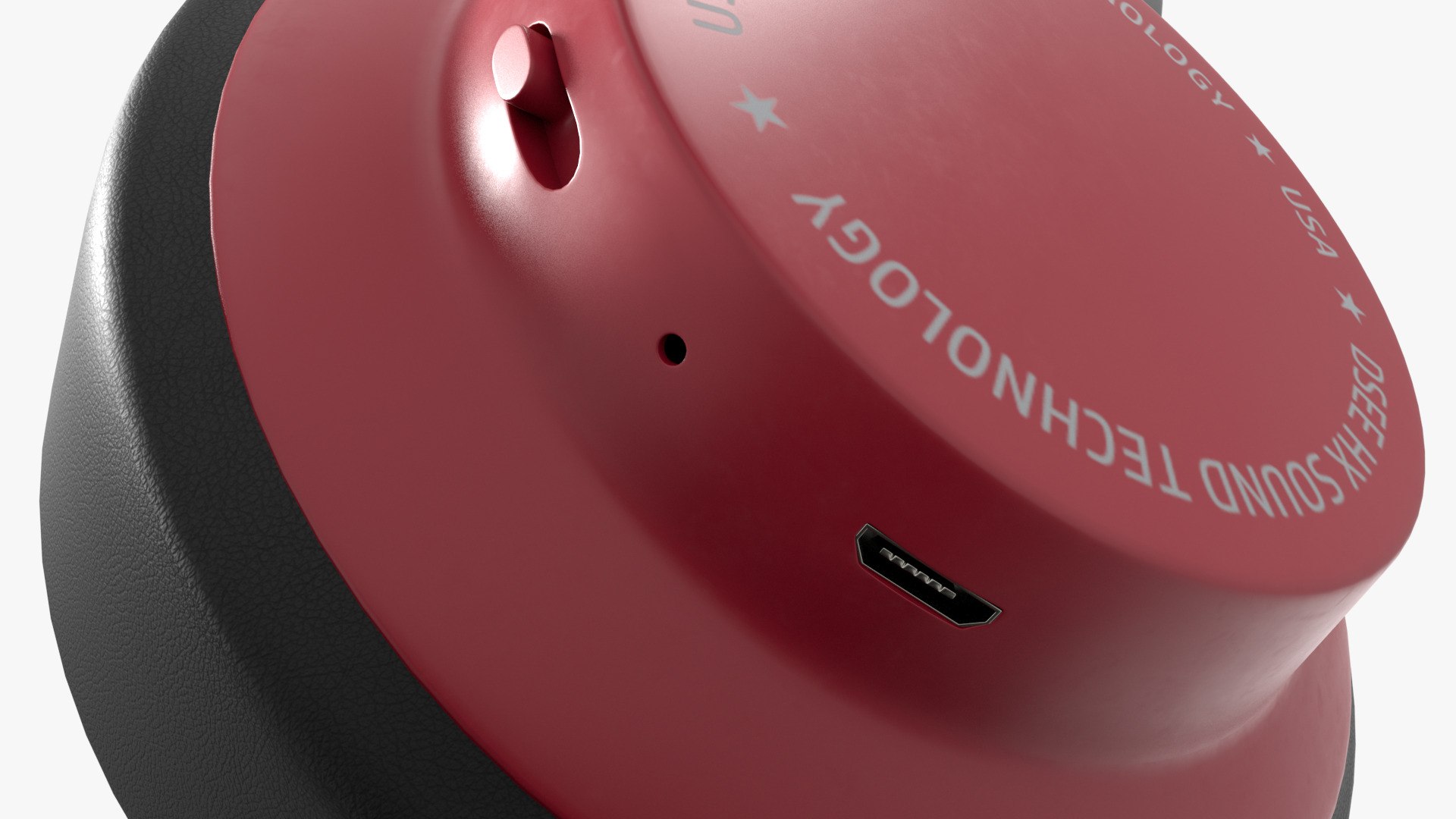 3D Bluetooth Wireless Headphones Red Model - TurboSquid 1585553