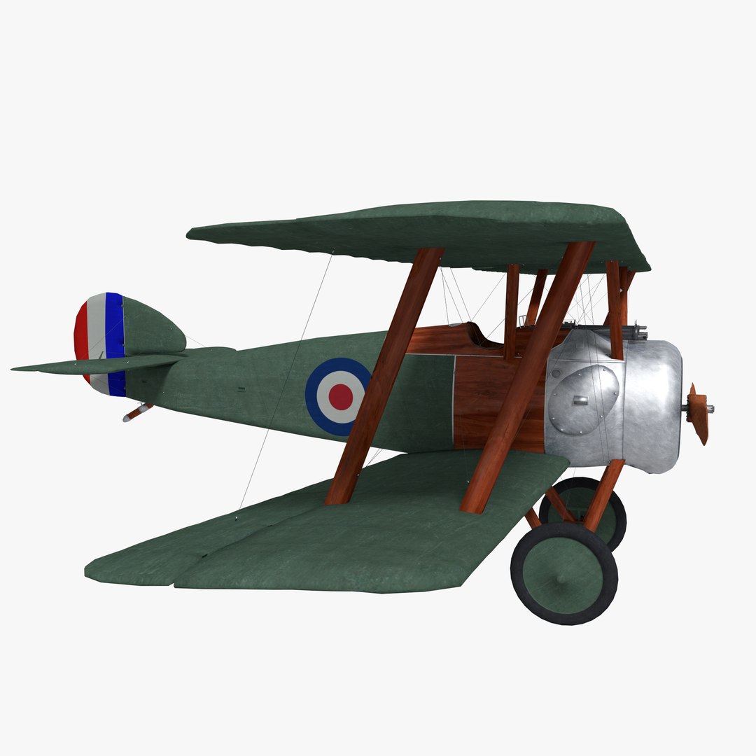 3d sopwith camel biplane fighter