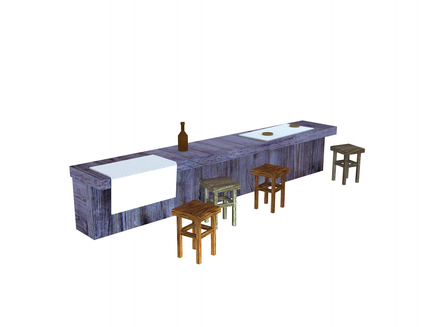 Bar Saloon Motel 3D Model - TurboSquid 1180569