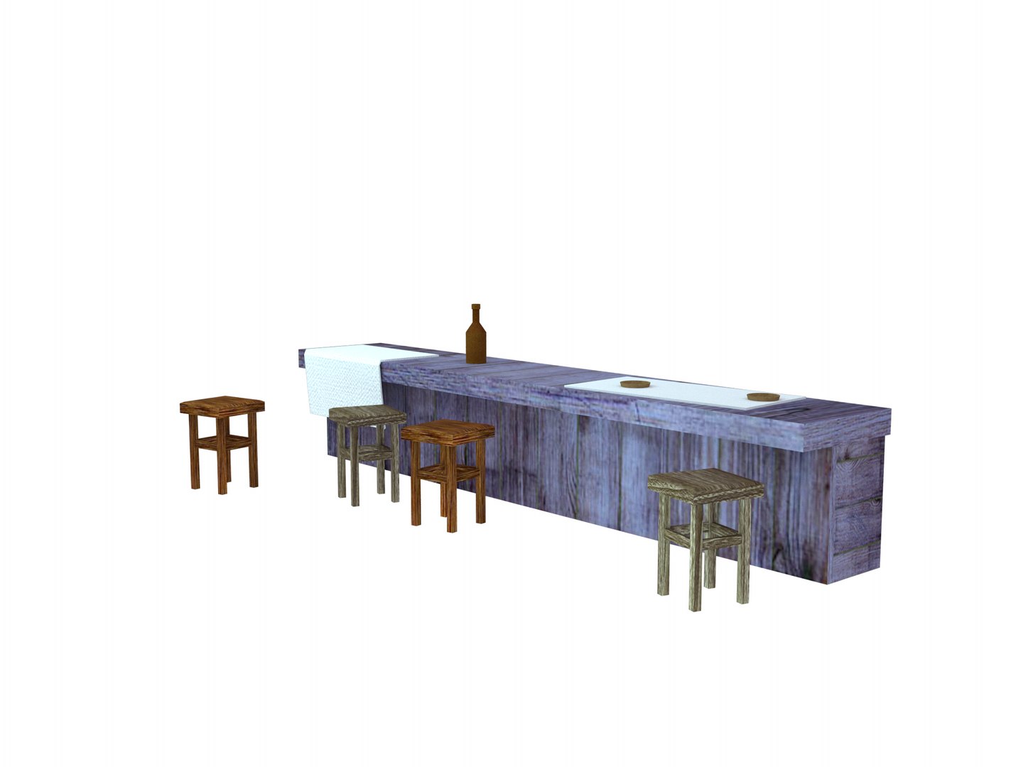 Bar Saloon Motel 3D Model - TurboSquid 1180569