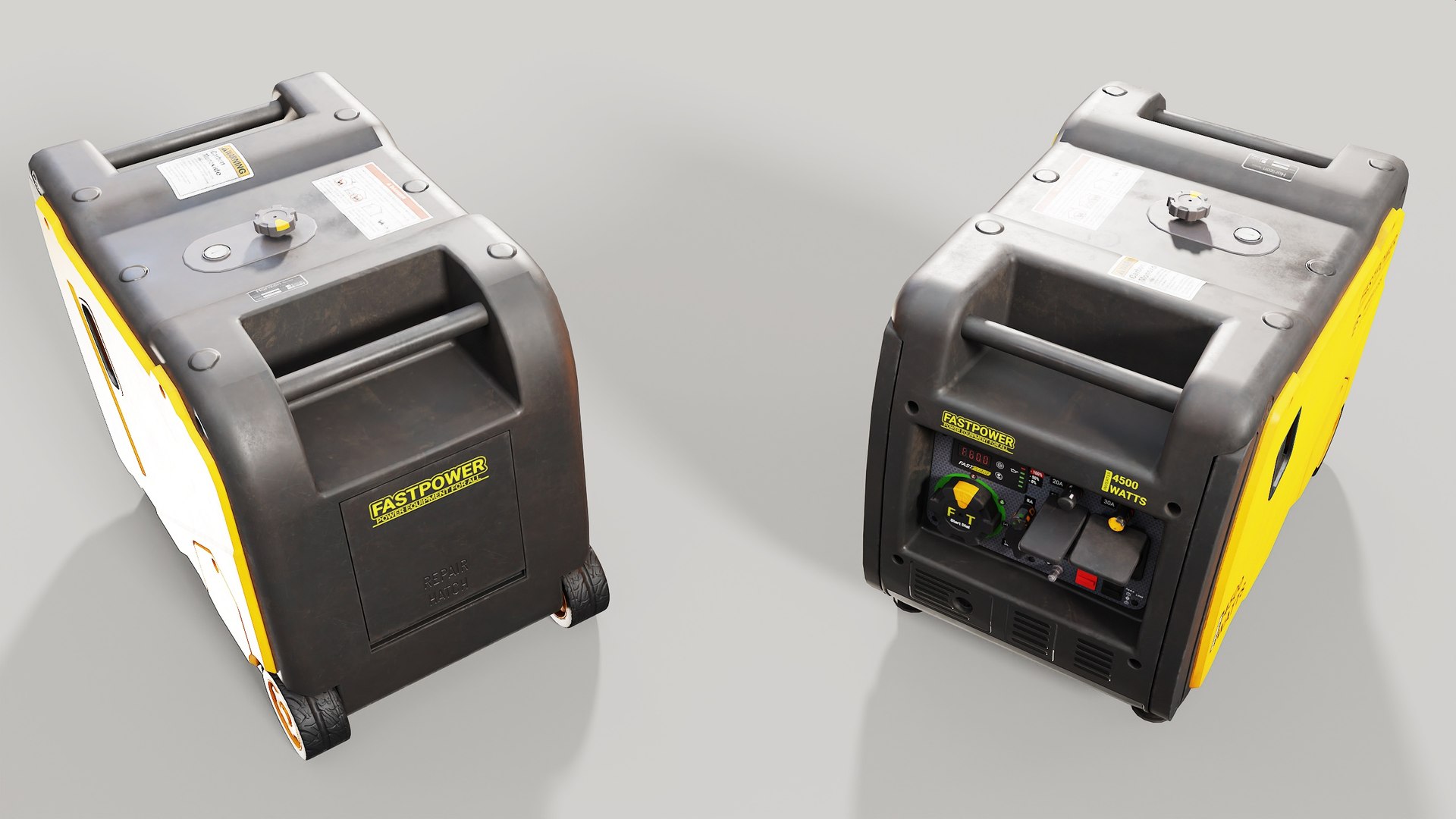 3D Model Generic Portable Generator - PBR Game Ready - TurboSquid 2135078