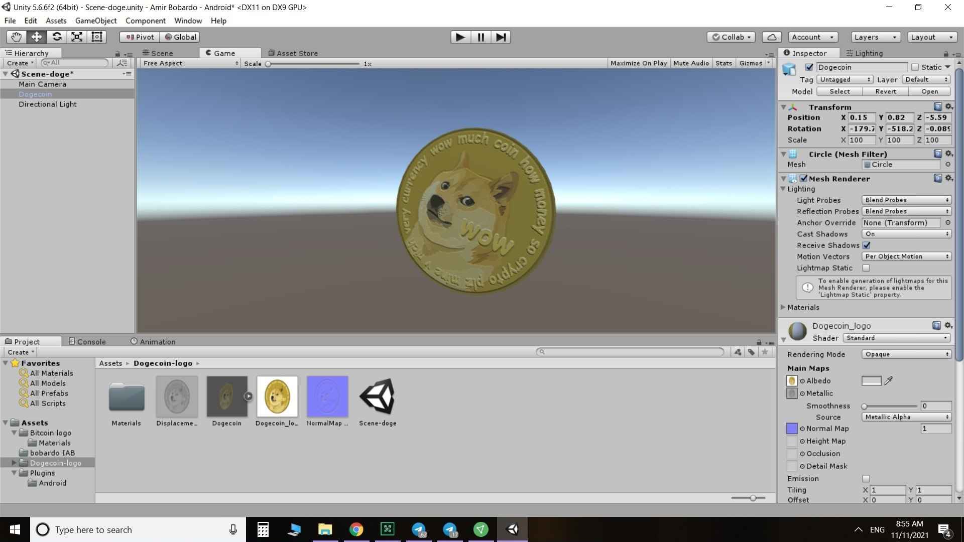 Dogecoin Logo 3D Model - TurboSquid 1813298