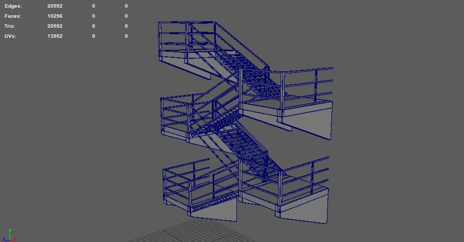 Fire Escape Stairs 3D Model 3D Model - TurboSquid 2351505