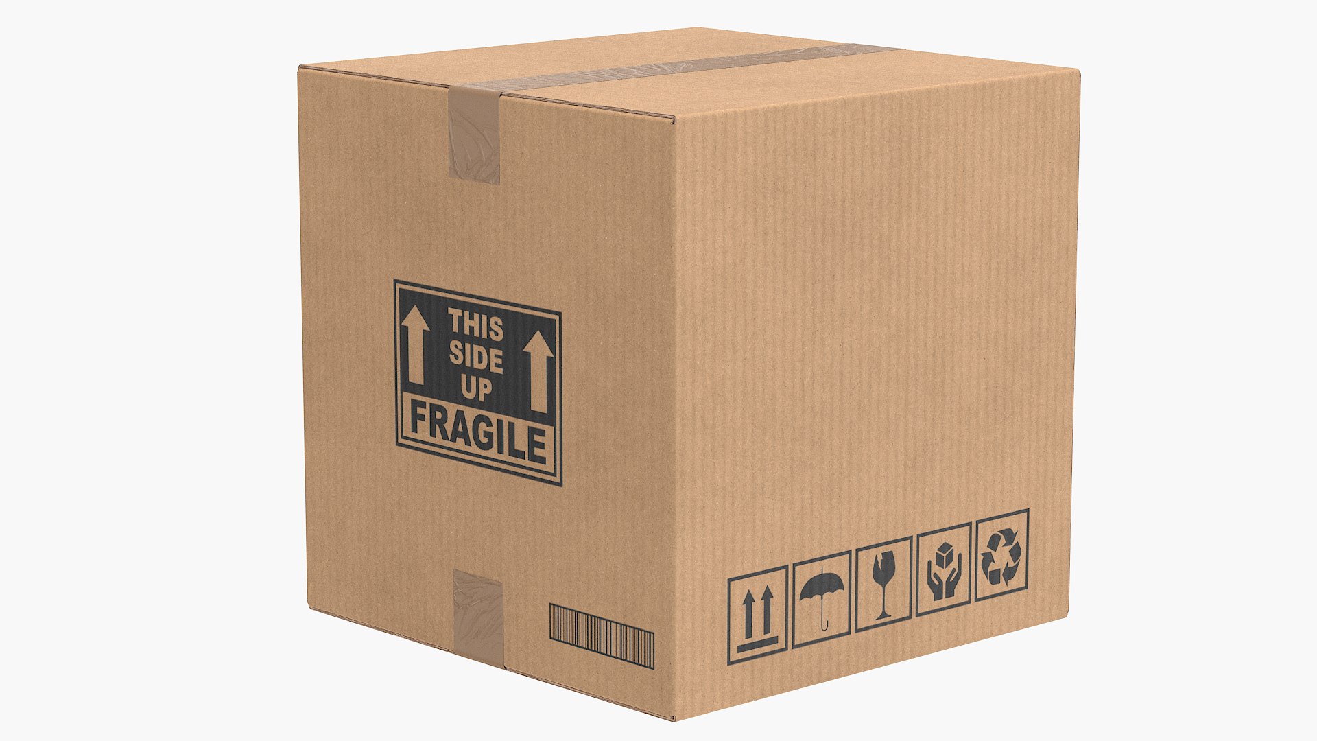 3D Cardboard Box 1 Closed V1 - TurboSquid 2287067