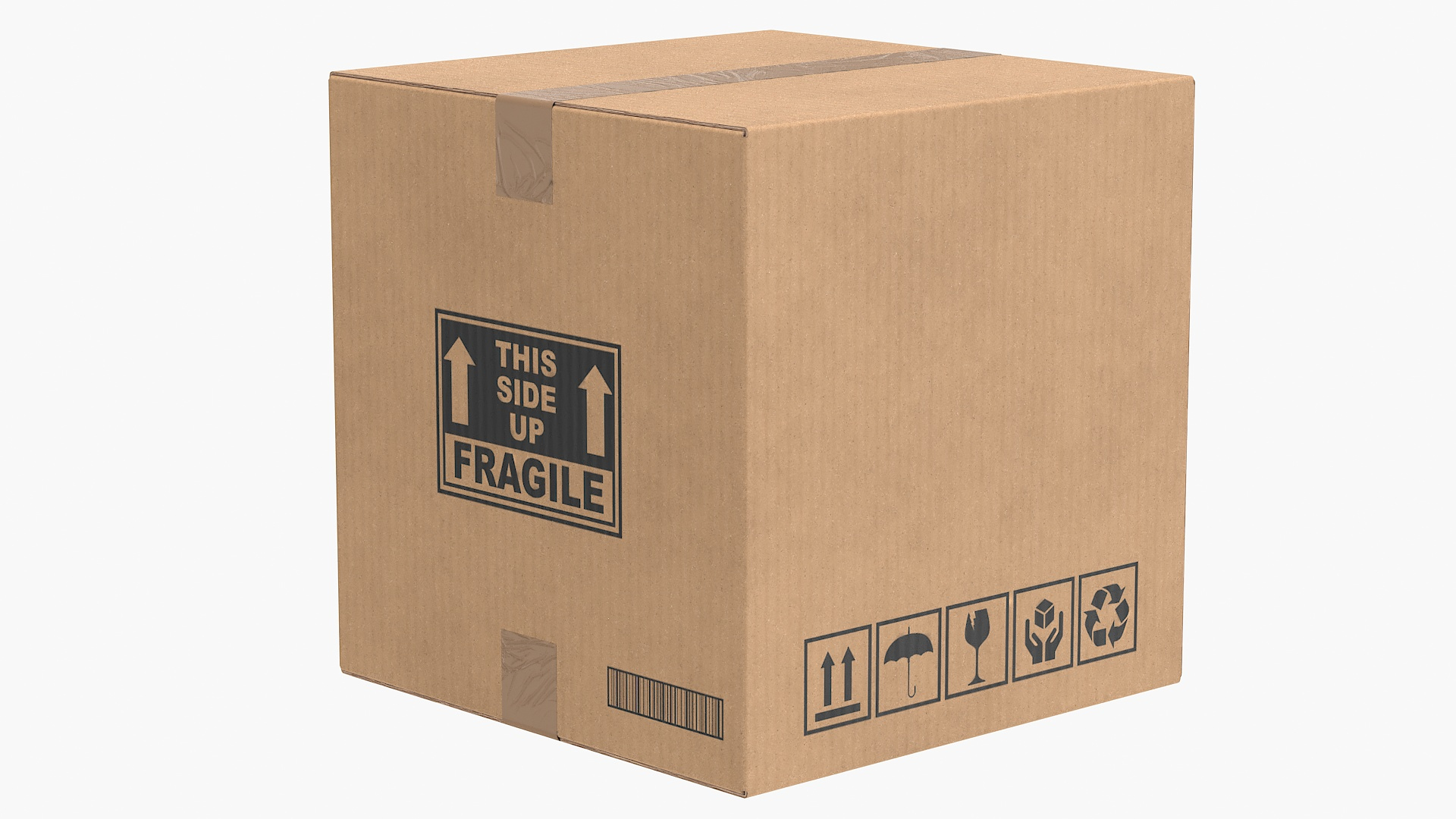 3D Cardboard Box 1 Closed V1 - TurboSquid 2287067