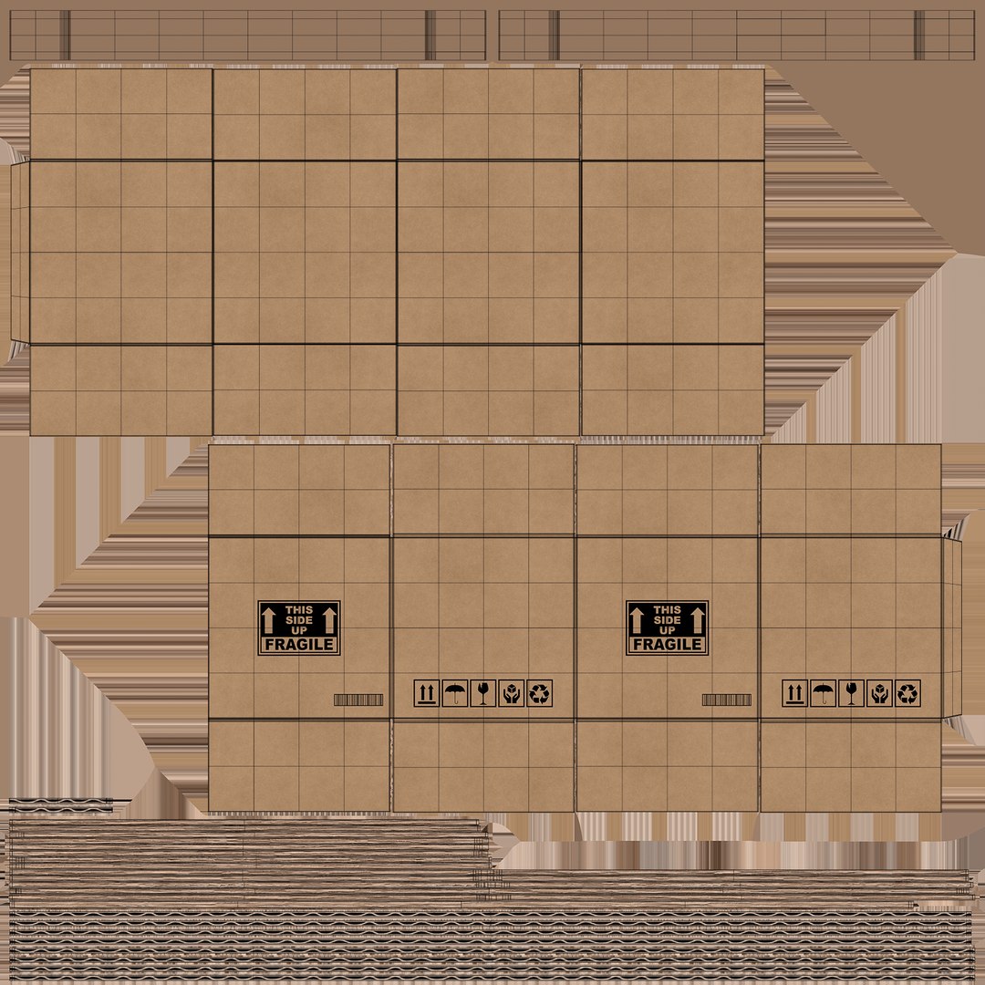 3D Cardboard Box 1 Closed V1 - TurboSquid 2287067