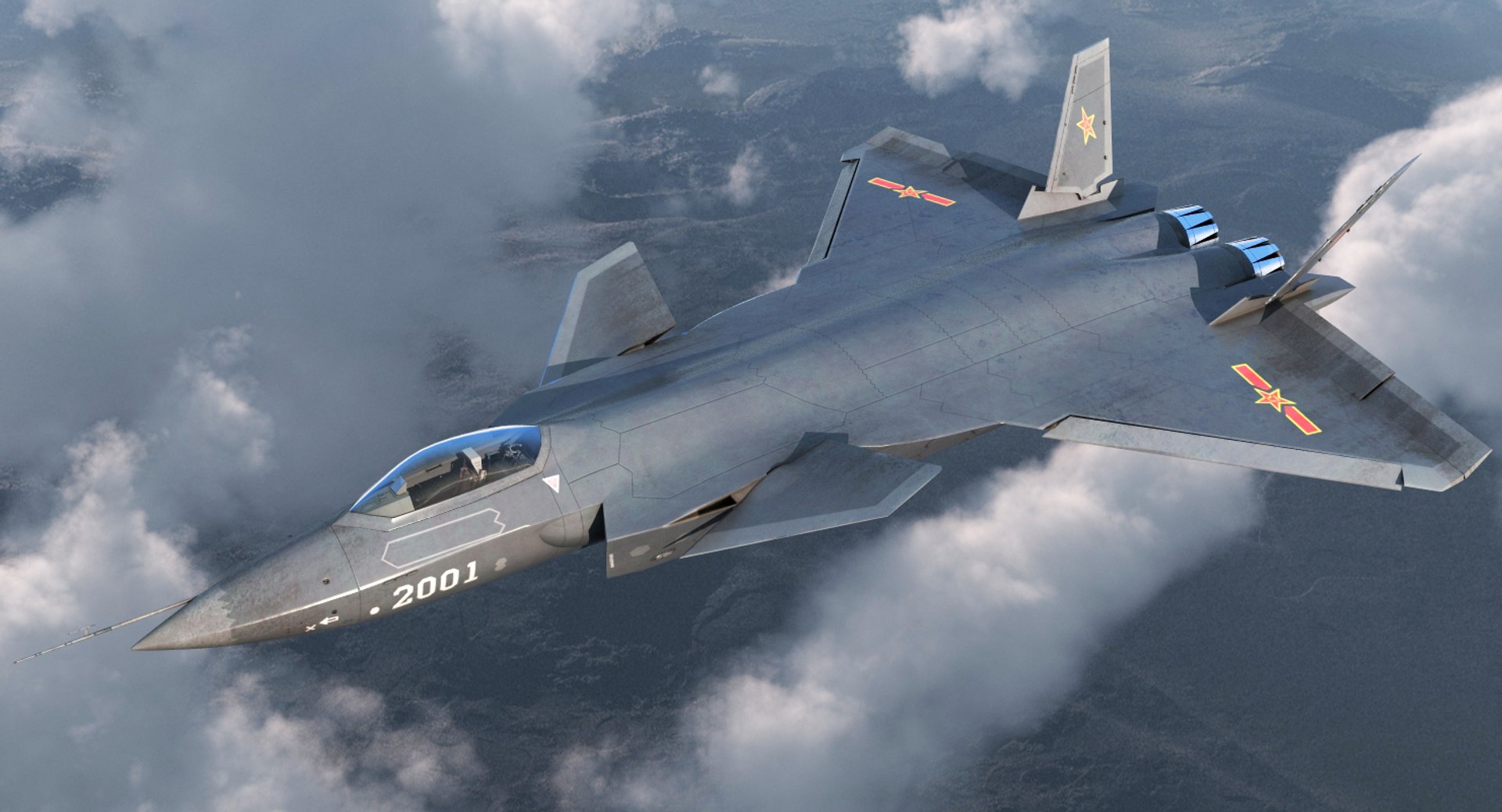 Stealth Chengdu J-20 Rigged 3D Model - TurboSquid 1203348