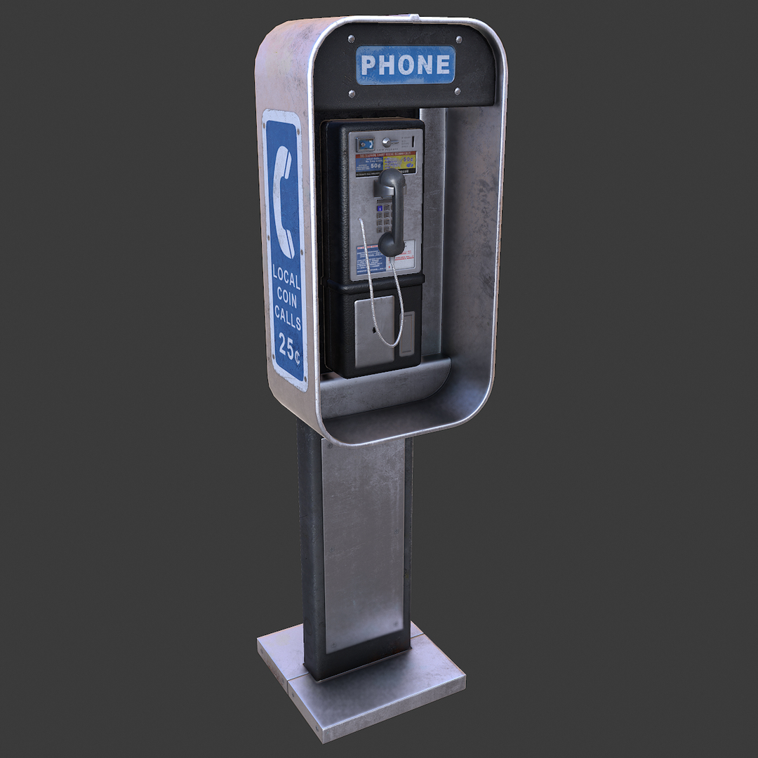 pay phone 3d model
