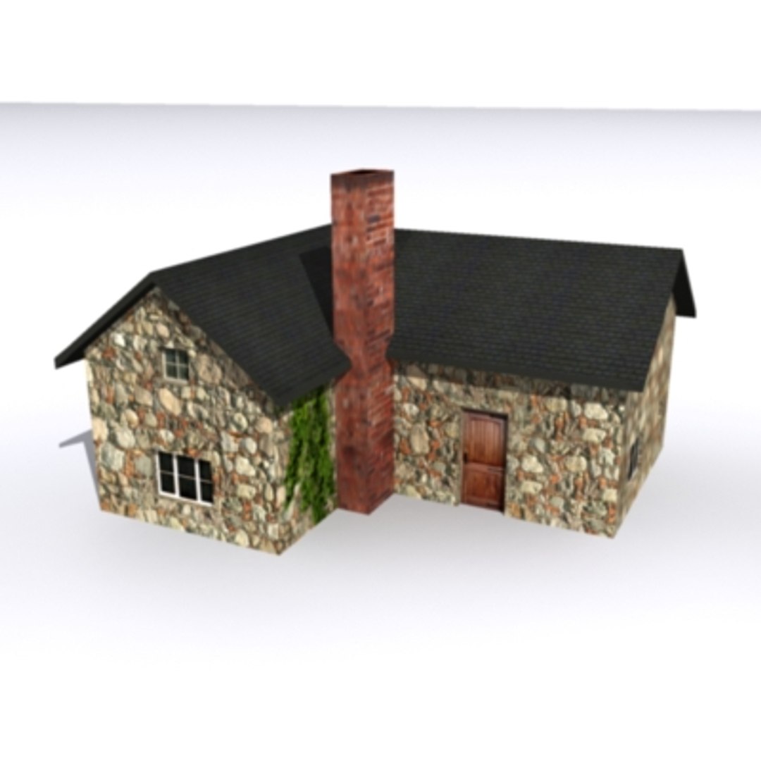 3d model of cottage house