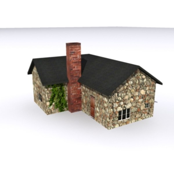 3d model of cottage house