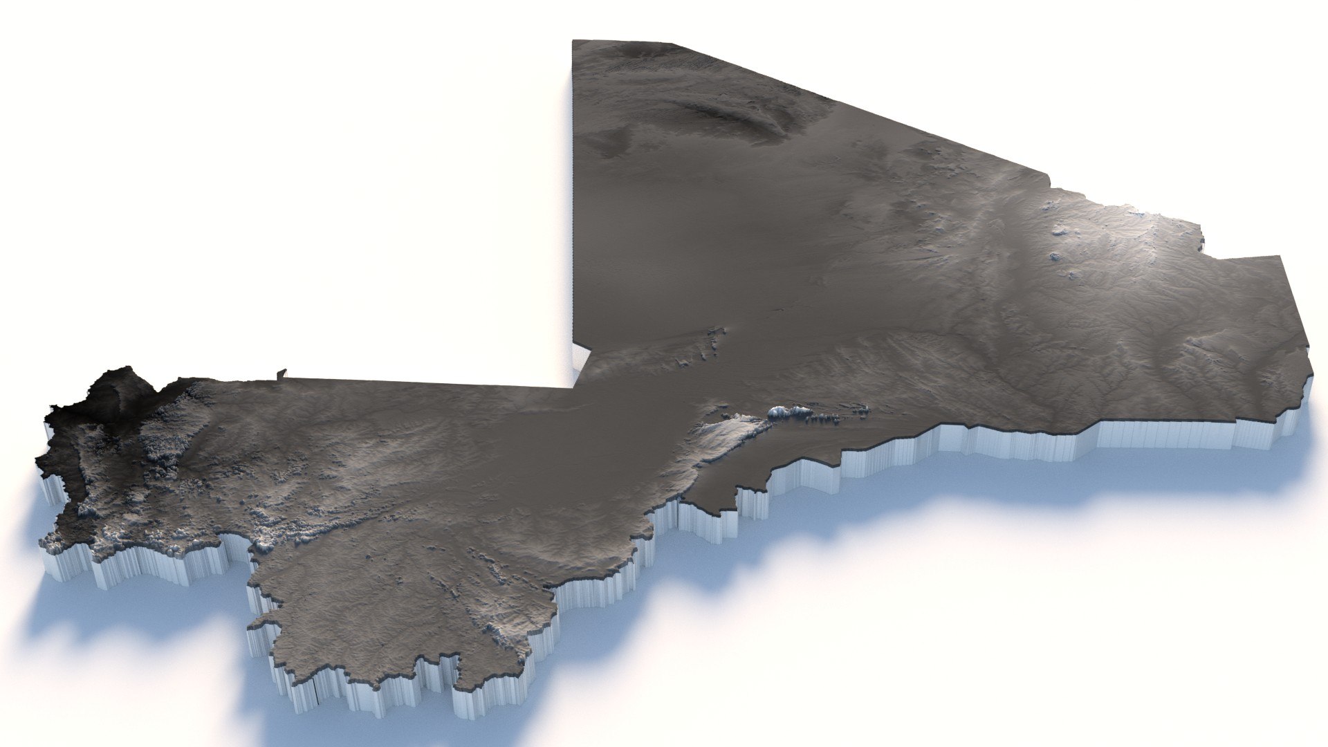 3D Mali Terrain Map Model - TurboSquid 2336526
