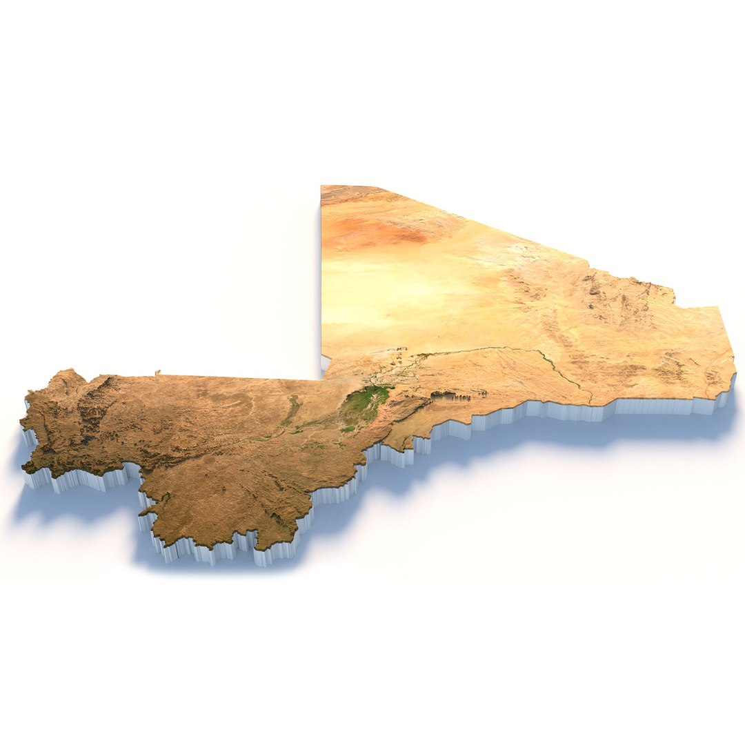 3D Mali Terrain Map Model - TurboSquid 2336526