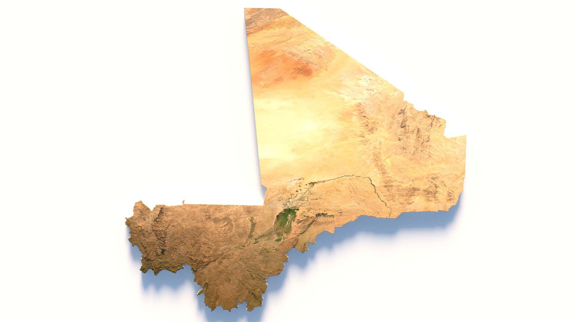3D Mali Terrain Map Model - TurboSquid 2336526