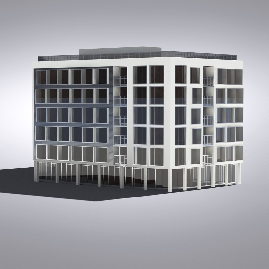 Modern Generic Building 3d Max