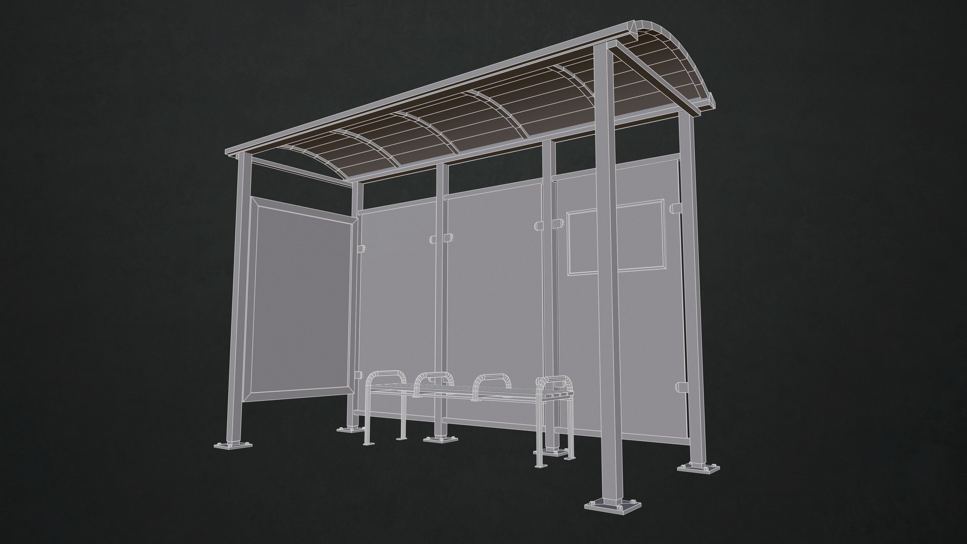 Bus Stop 3D Model - TurboSquid 1695346