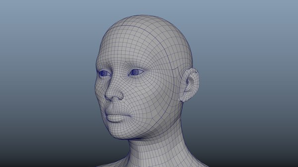 Female character rig head face 3D model - TurboSquid 1584031