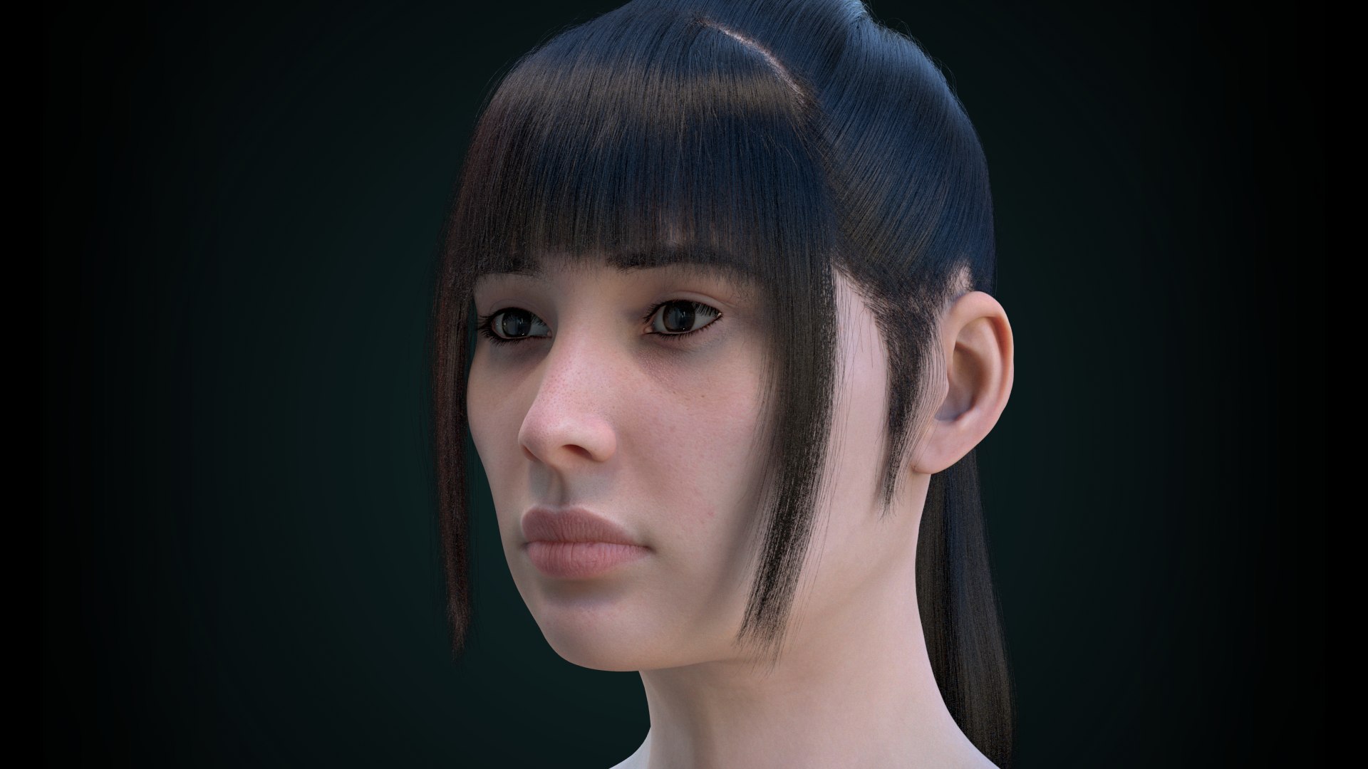 Female Character Rig Head Face 3D Model - TurboSquid 1584031