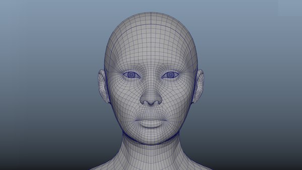 Female character rig head face 3D model - TurboSquid 1584031