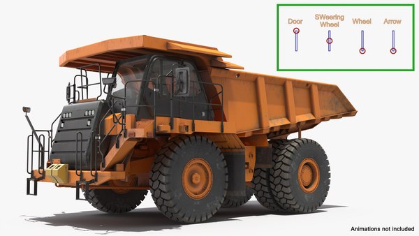 Off Highway Dump Truck Dirty Rigged 3D model - TurboSquid 1859421