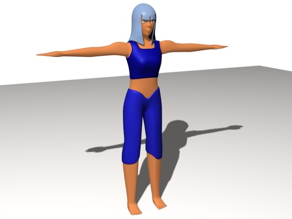 3D 3ds Max woman women excersise