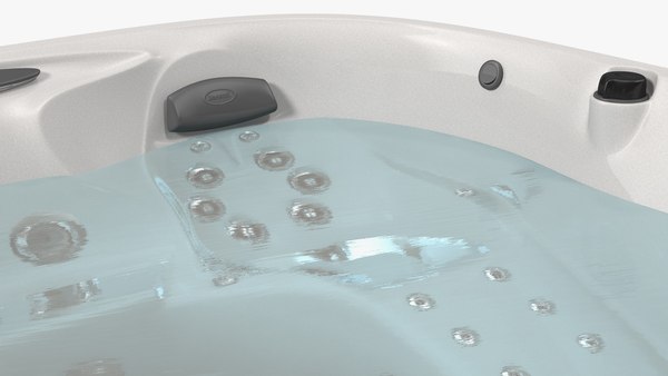 Jacuzzi J475 Spa Hot Tub Grey with Water 3D model - TurboSquid 1726452