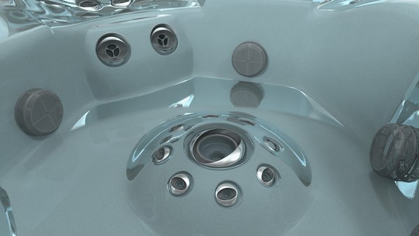 Jacuzzi J475 Spa Hot Tub Grey with Water 3D model - TurboSquid 1726452
