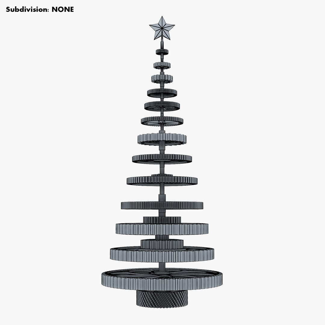 Stylized Gear Christmas Tree 3D Model - TurboSquid 1658903