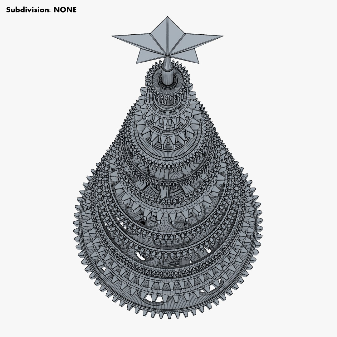 Stylized Gear Christmas Tree 3D Model - TurboSquid 1658903
