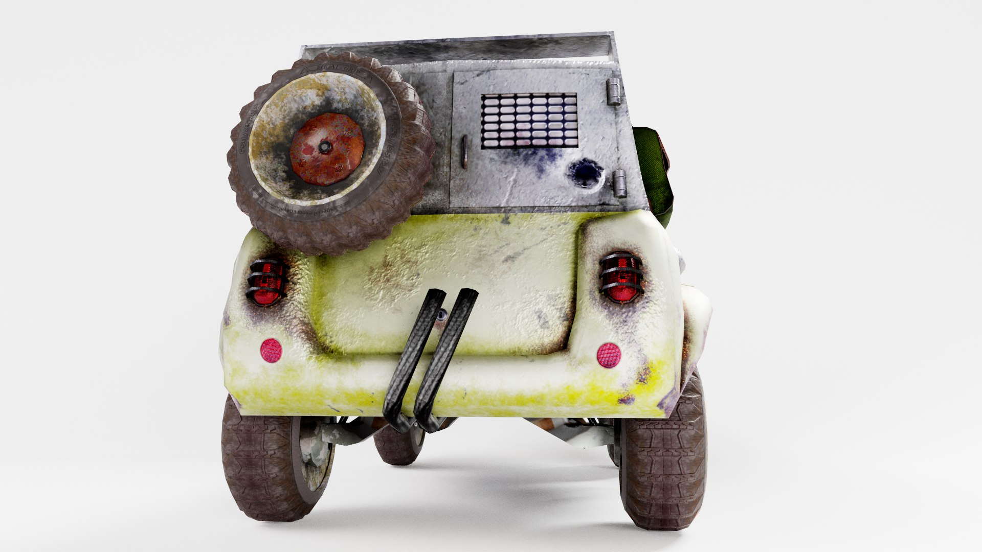 Retro Vintage Battle Race Suv Car Four-wheel Drive Lvl1 Al5 3D ...