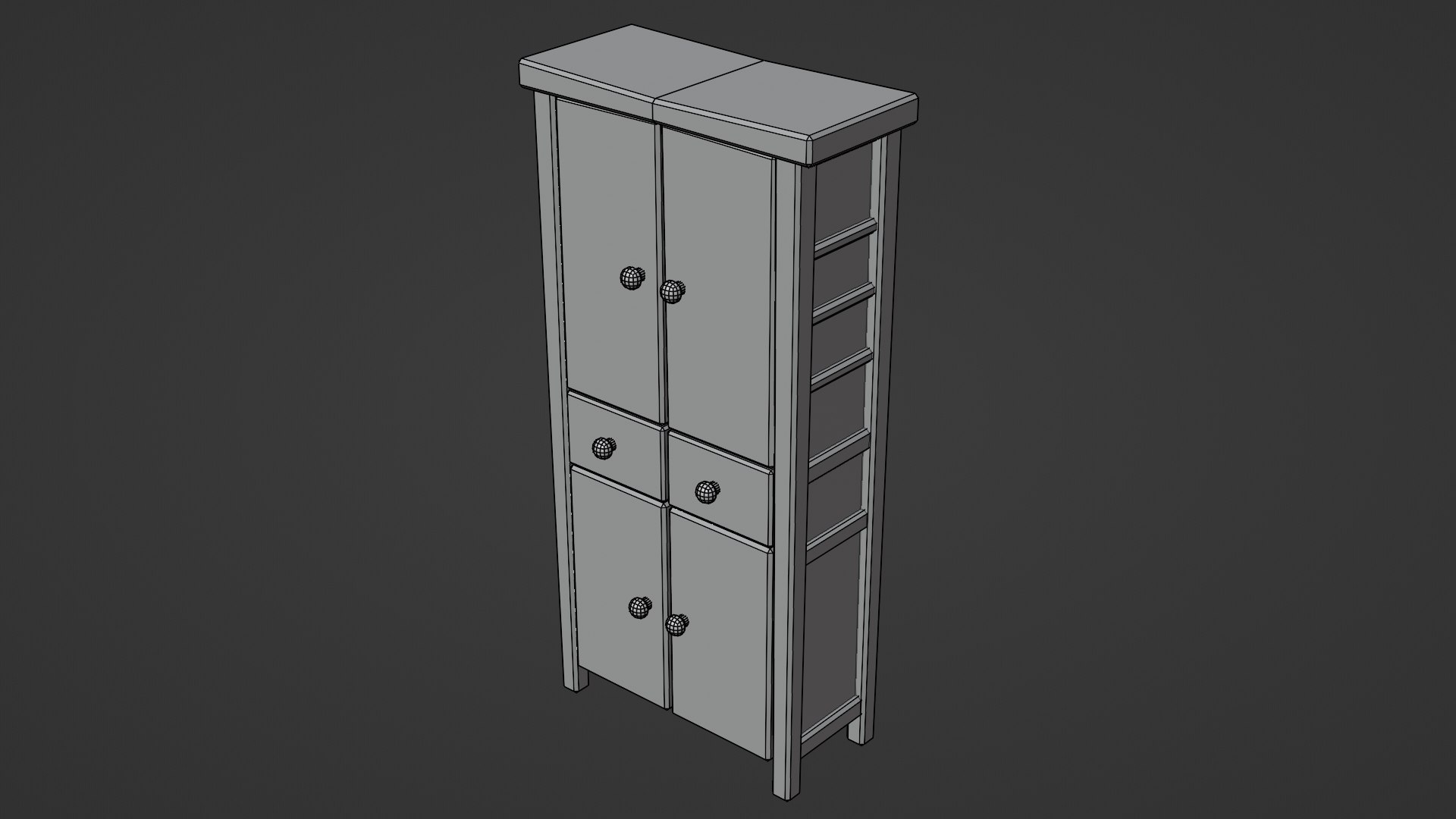 3D Lowpoly Stylized Wooden Cabinet Model - TurboSquid 2179926