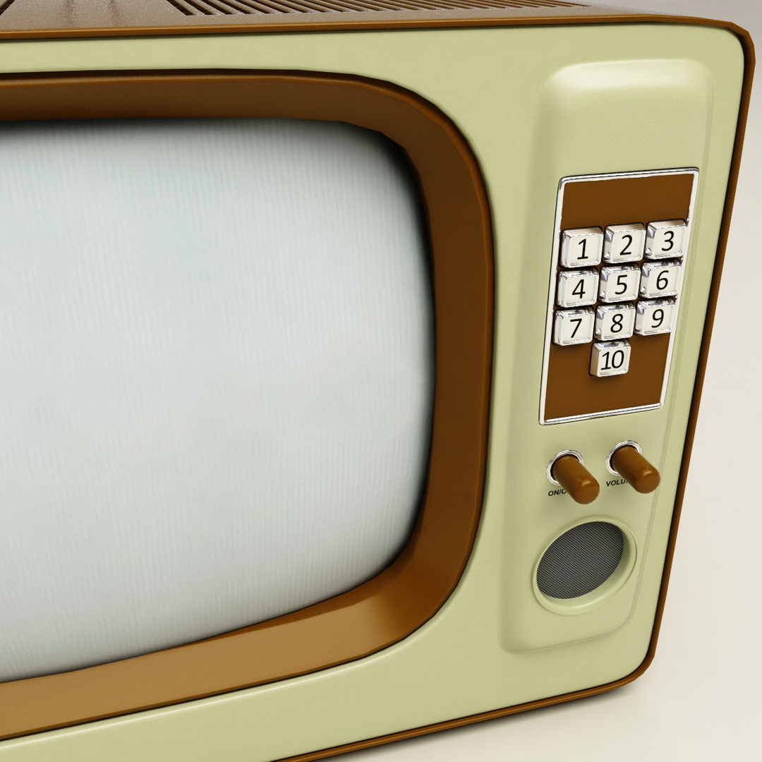 retro tv 3d model