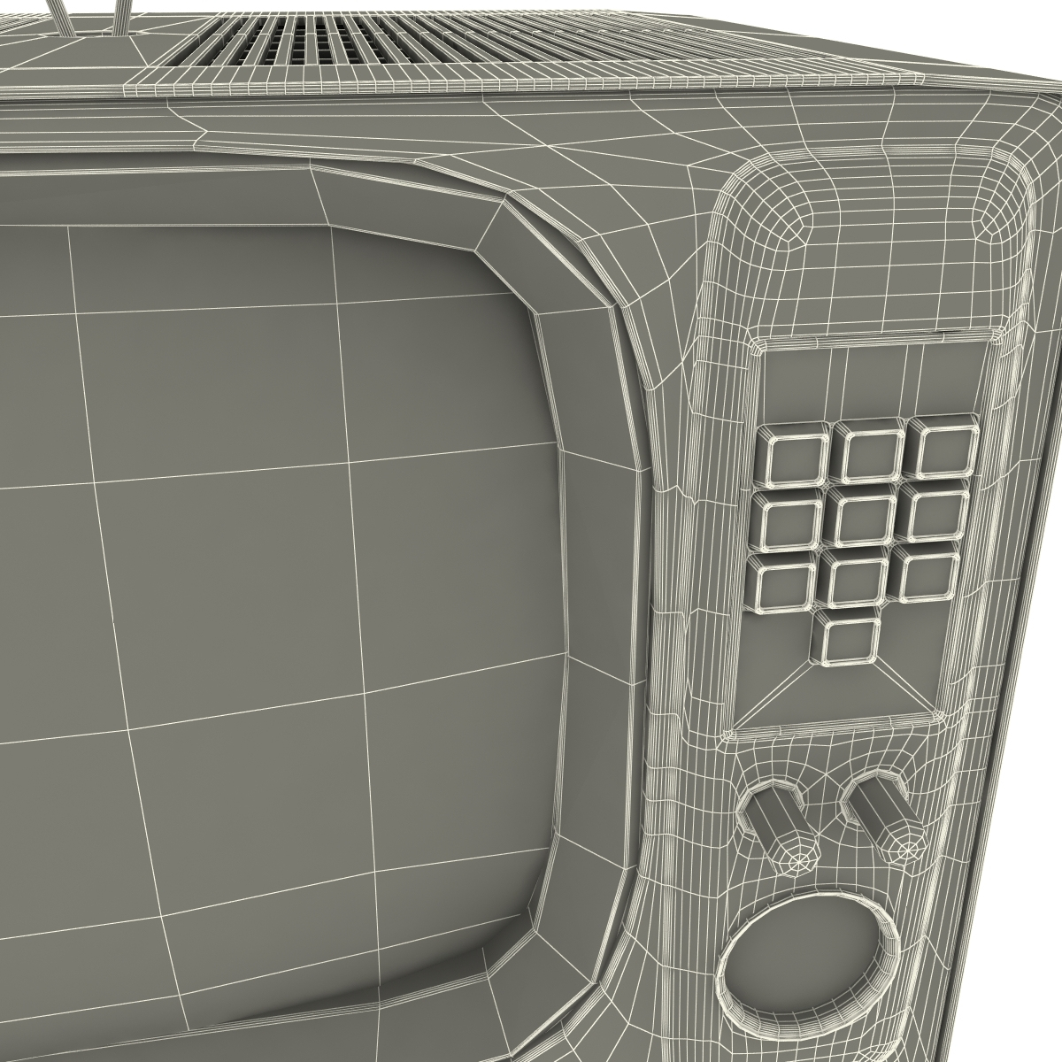 retro tv 3d model