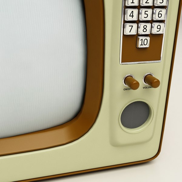 retro tv 3d model