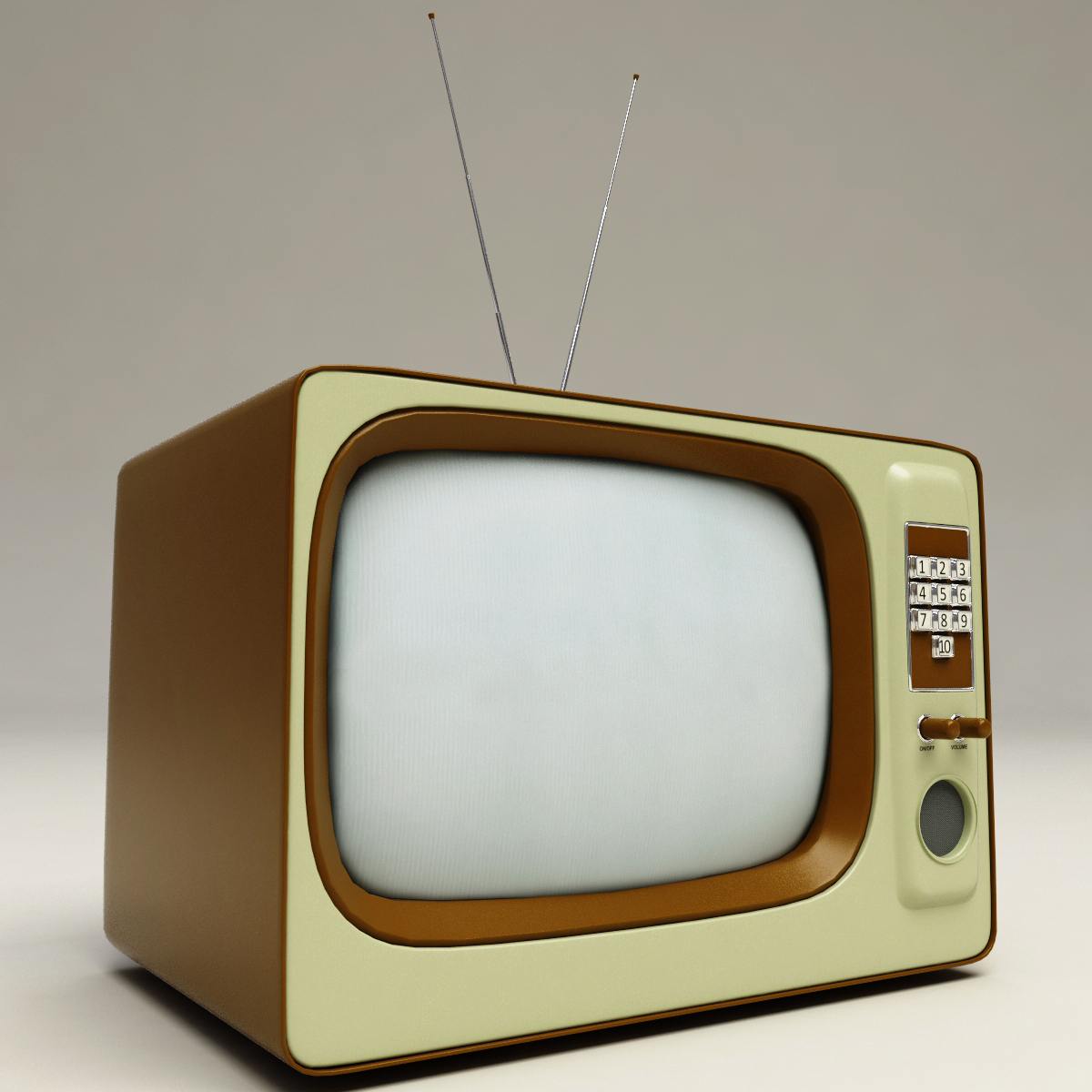 retro tv 3d model