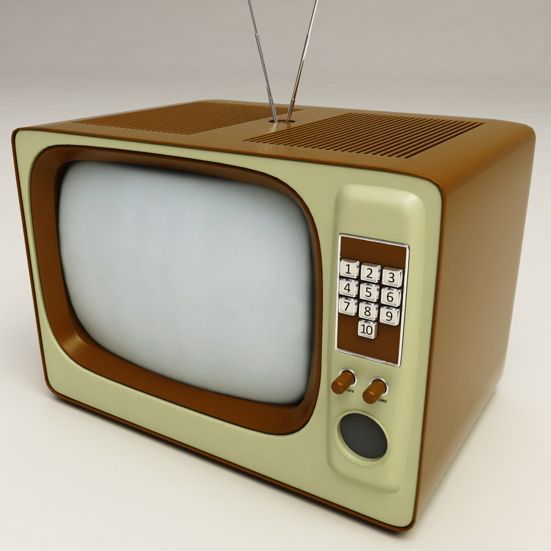 retro tv 3d model