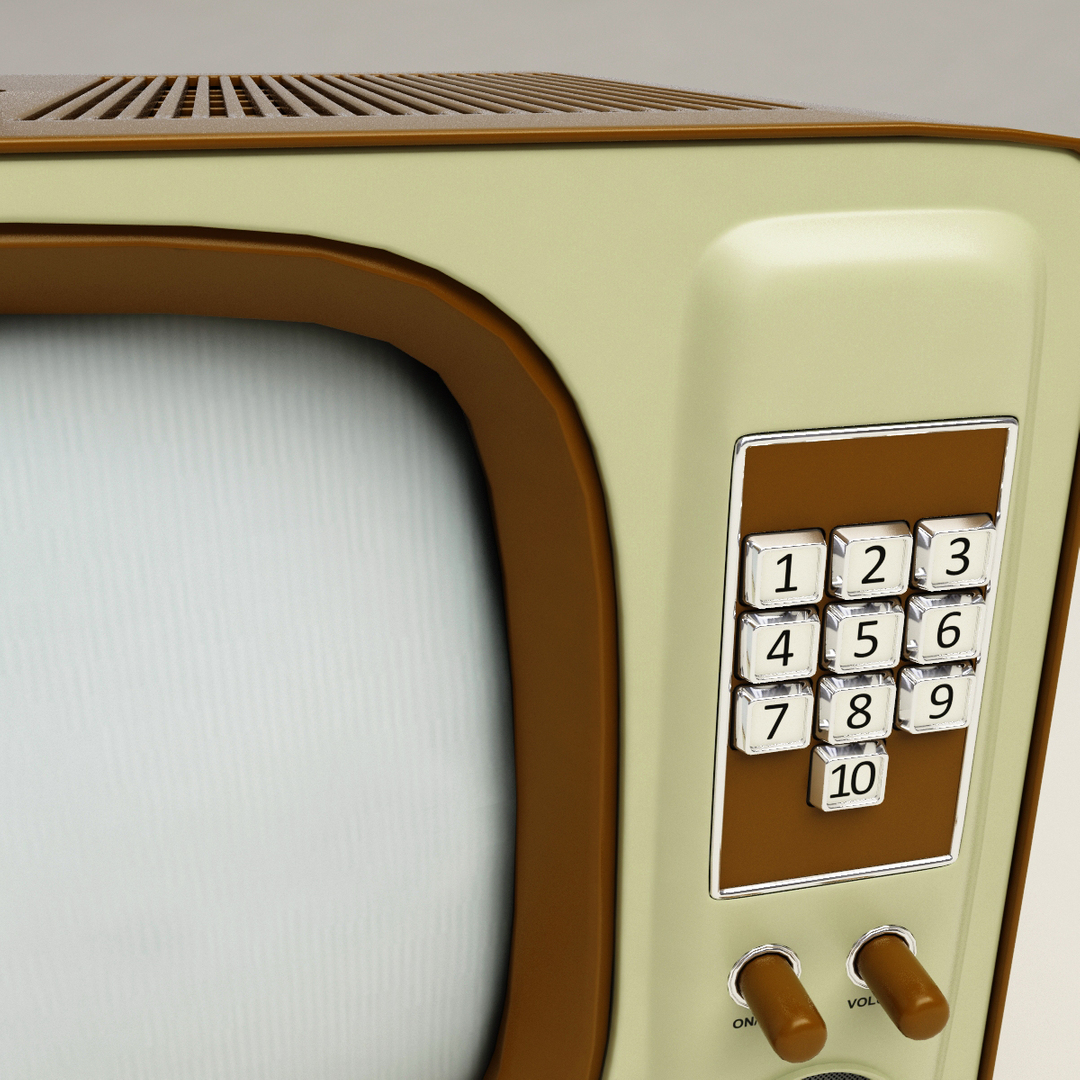 retro tv 3d model