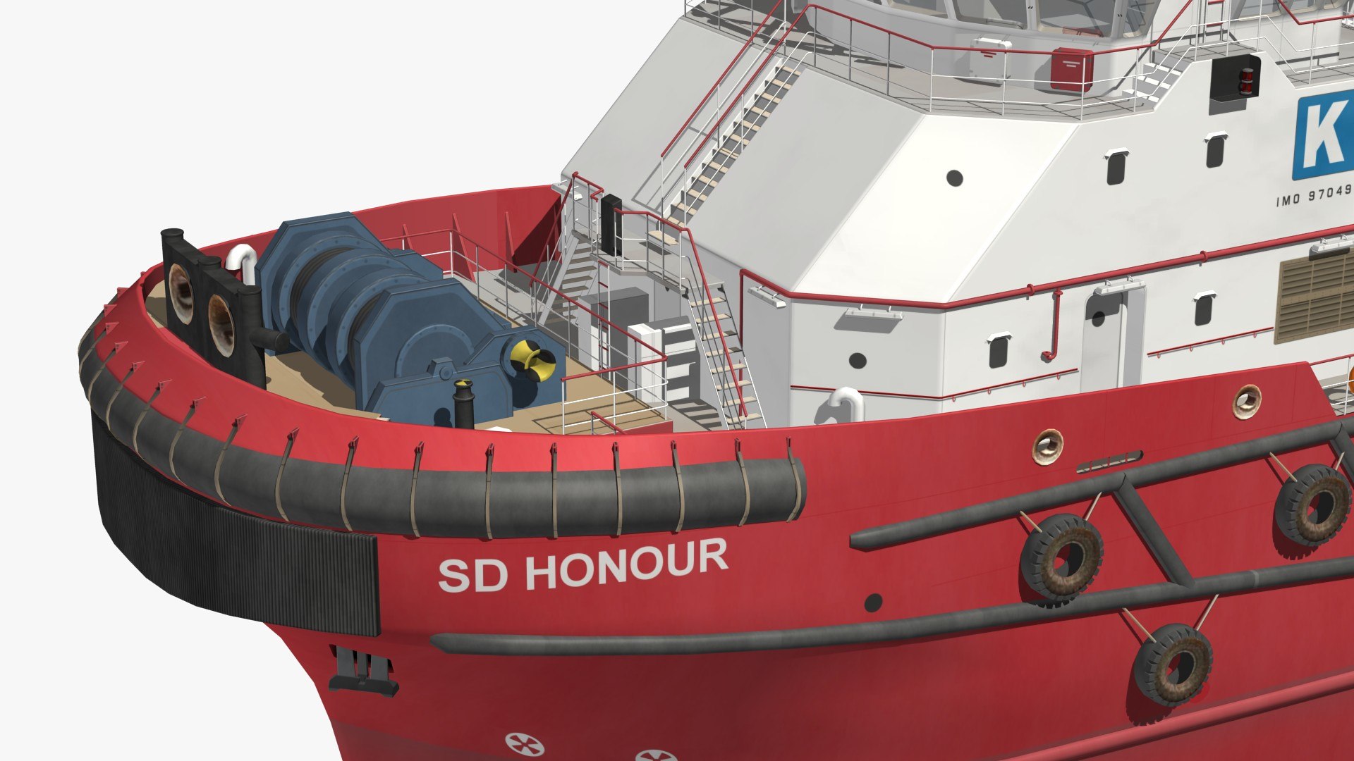 3D Tugboat SD Honour - TurboSquid 2189382