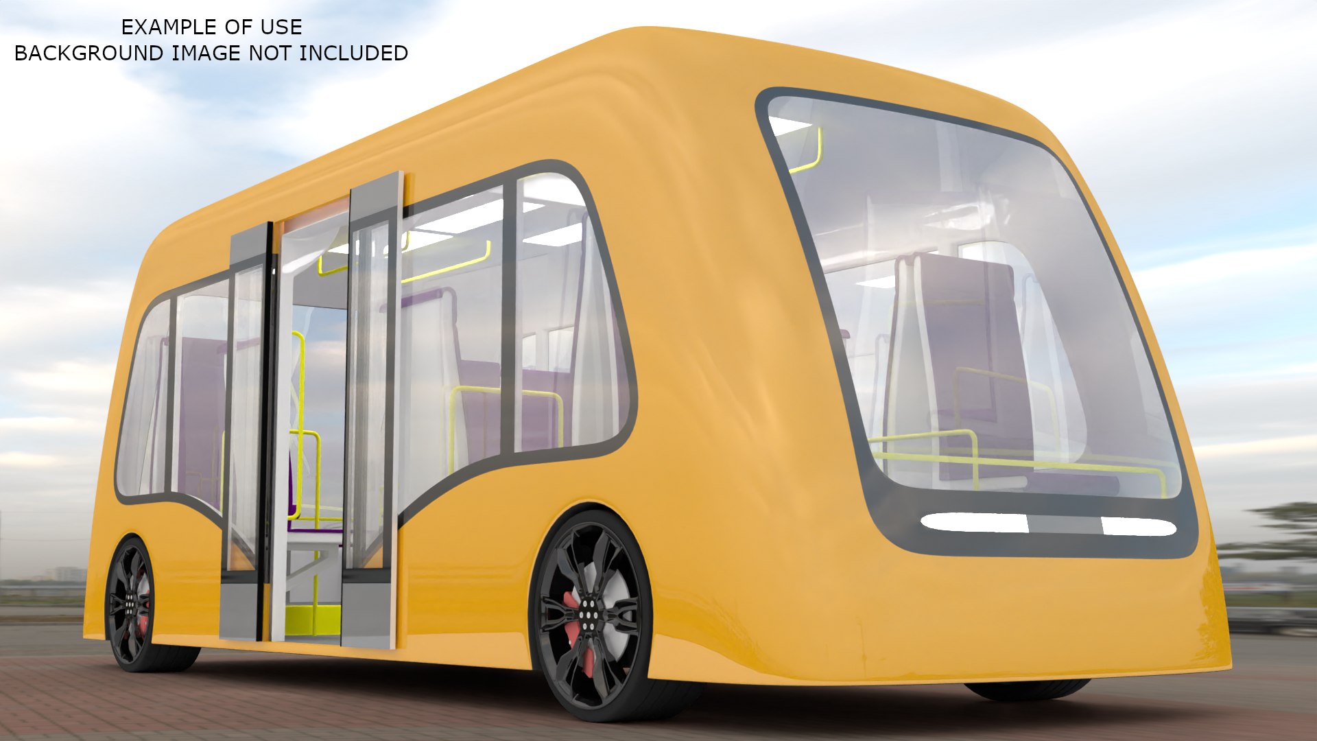 3D Shuttle Buses And Future Semitruck - TurboSquid 2058321